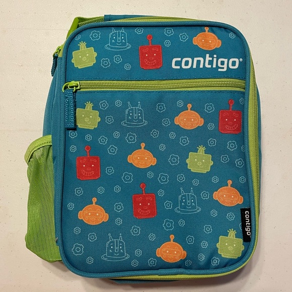 Contigo | Bags | Contigo Insulated Lunch Bag Drink Holder Robot Blue ...